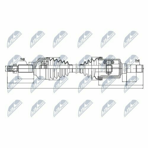 Вал приводной Nty NPWFR073 для Ford Tourneo Custom, TRANSIT