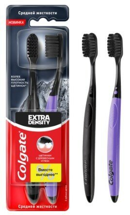Набор из 3 штук Зубная щетка Colgate extra density 2шт