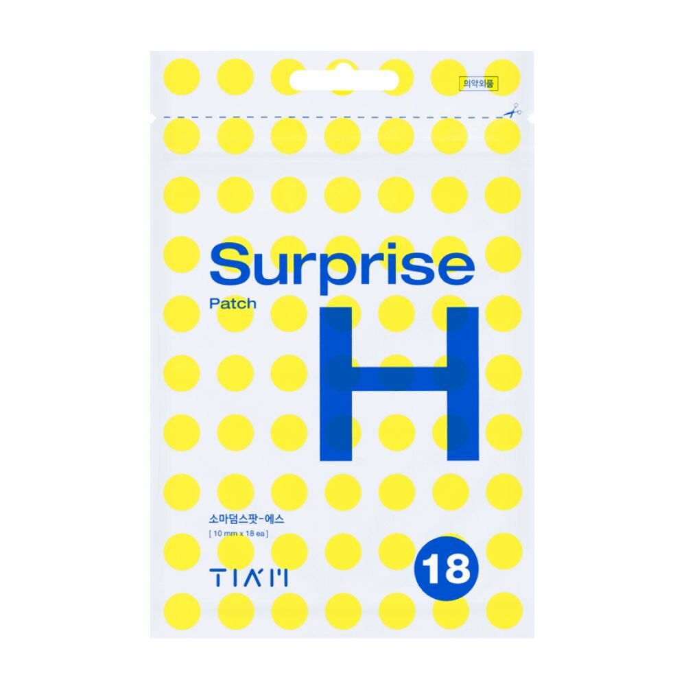 Tiam Противовоспалительные локальные патчи от прыщей Surprise H Patch 18 шт