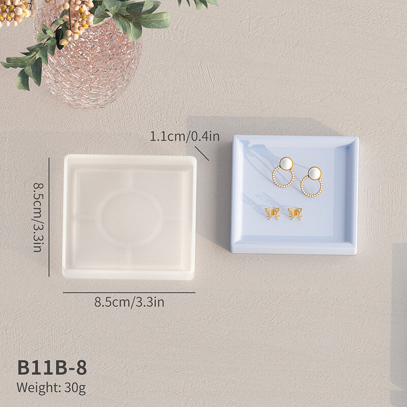 Геометрическая пластина тарелка с капельницей Форма овальный круглый лоток diy гипс для хранения плитки смолы