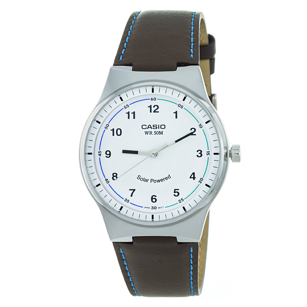 Наручные часы CASIO Analog, белый/серебряный/коричневый — фото 1
