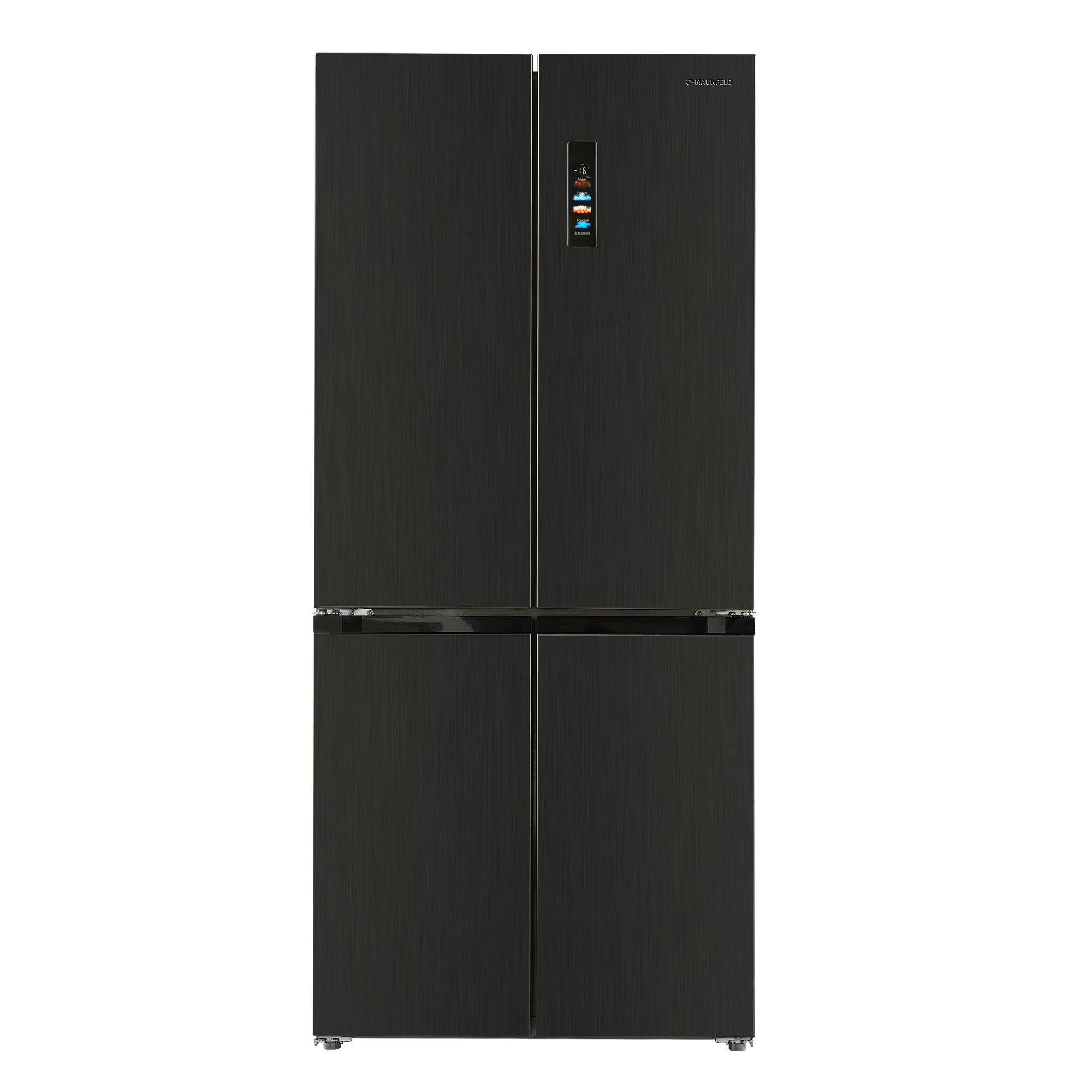 Холодильник Cross Door трехкамерный с инвертором MAUNFELD MFF190NFDSB