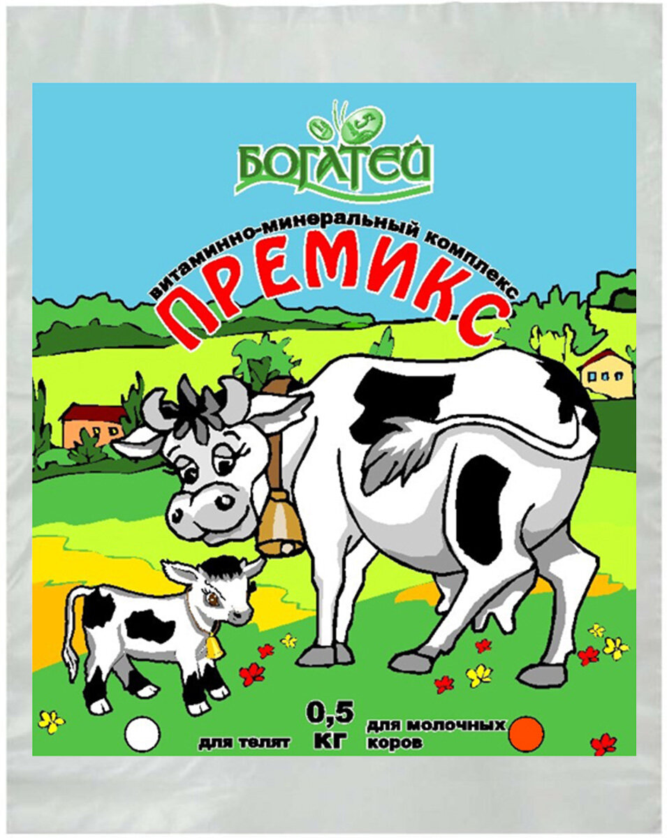 Премикс витаминно-минеральный Богатей для молочных коров 500 гр