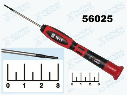 Отвертка 1.25*50мм + PH WIT WT-0000