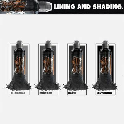 Набор тату красок World Famous LINING AND SHADING SET 4 (4 шт по 30 мл)