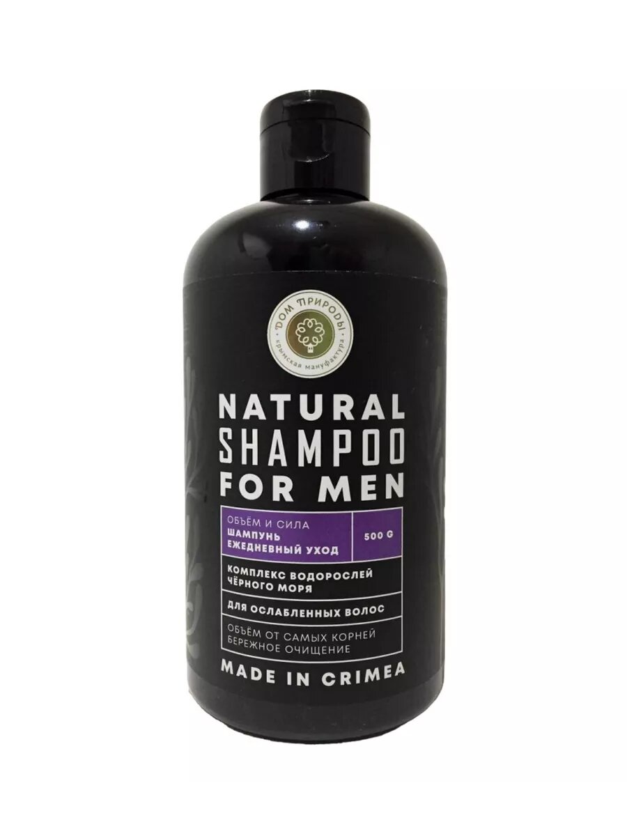Натуральный шампунь "3D объем" с комплексом водорослей Черно