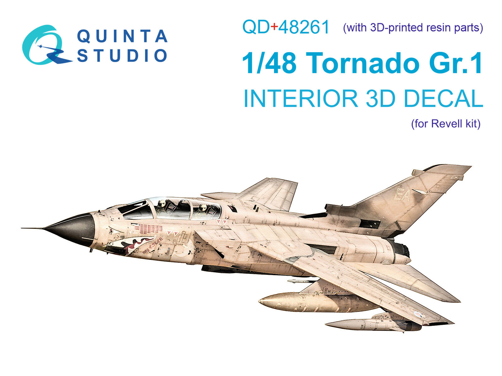 QD+48261 3D Декаль интерьера кабины Tornado GR.1 (Revell) (с 3D-печатными деталями)