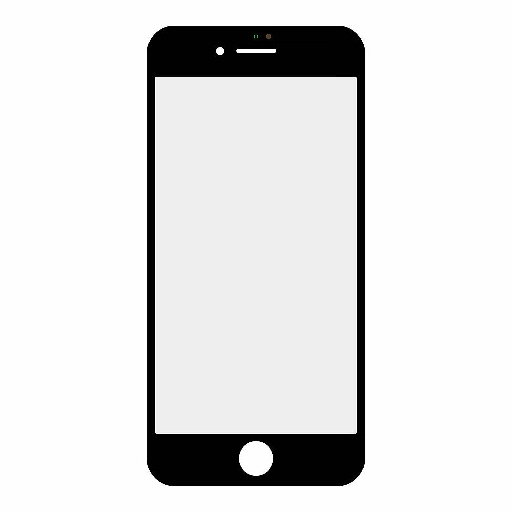 Стекло + OCA в сборе с рамкой для iPhone 8\SE 2020 олеофобное покрытие (черный)
