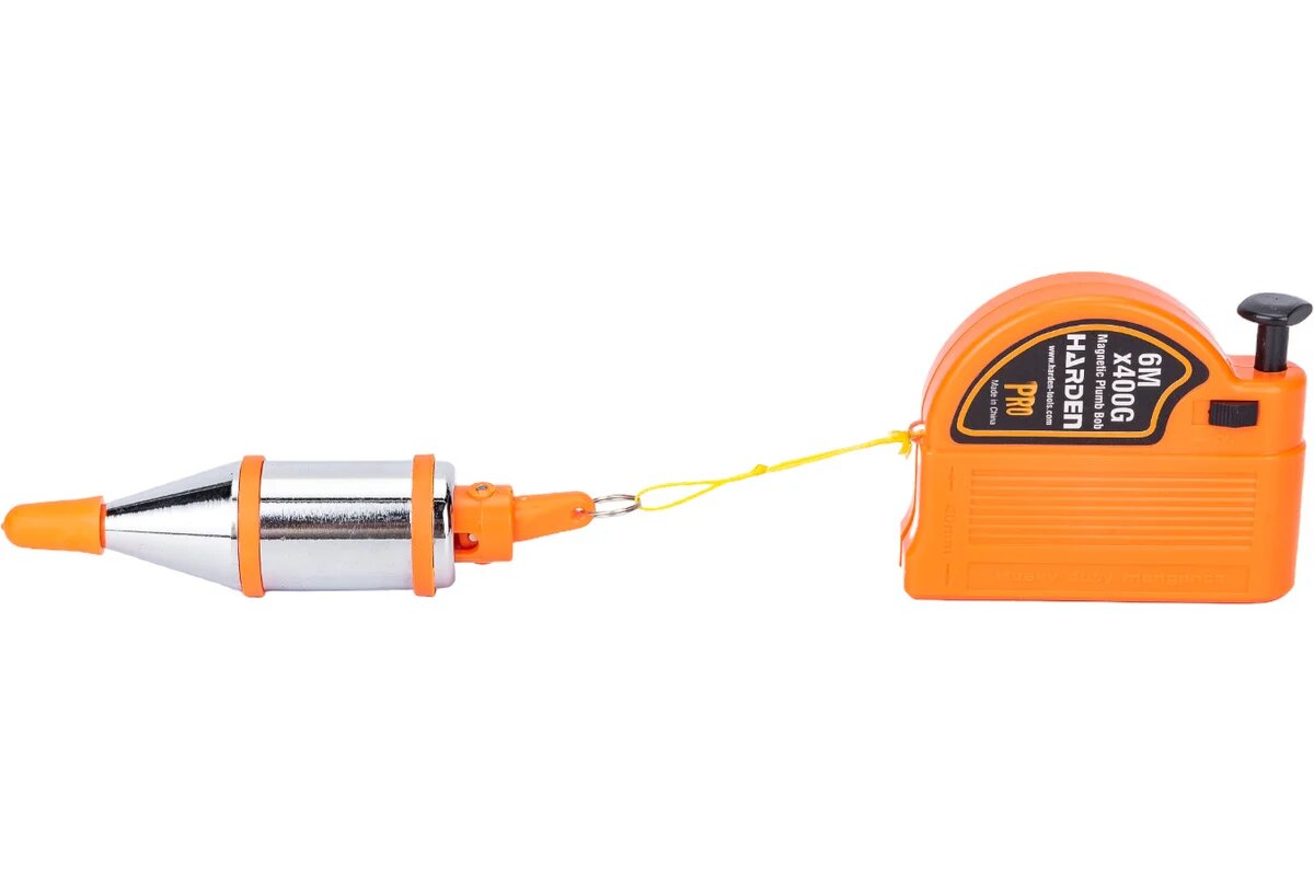 HARDEN конусный отвес с магнитным держателем, 6 м, 400 г, модель 620604 для ремонта