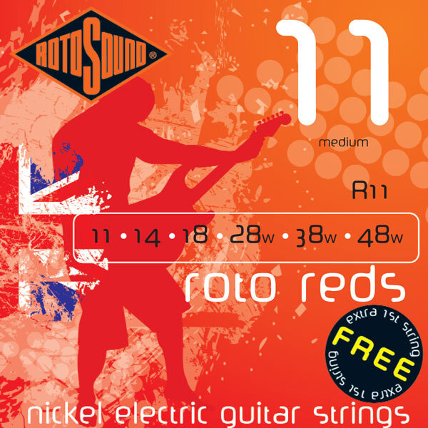 Струны для электрогитары Rotosound Roto Reds R11 11-48