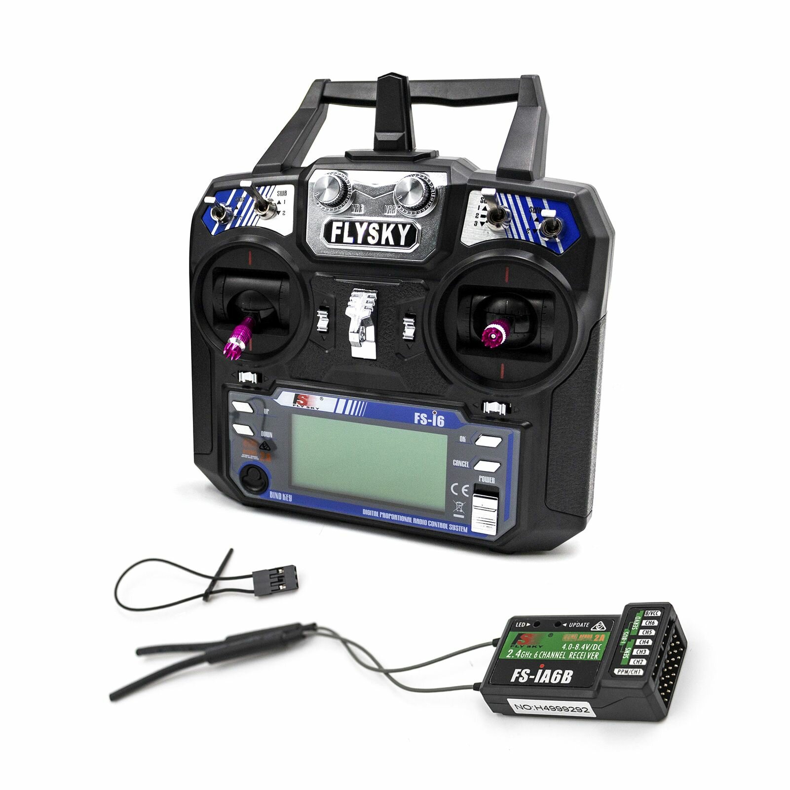 Пульт дистанционного управления, 6-канальный пульт дистанционного управления моделью самолета Fusi FS-i6,