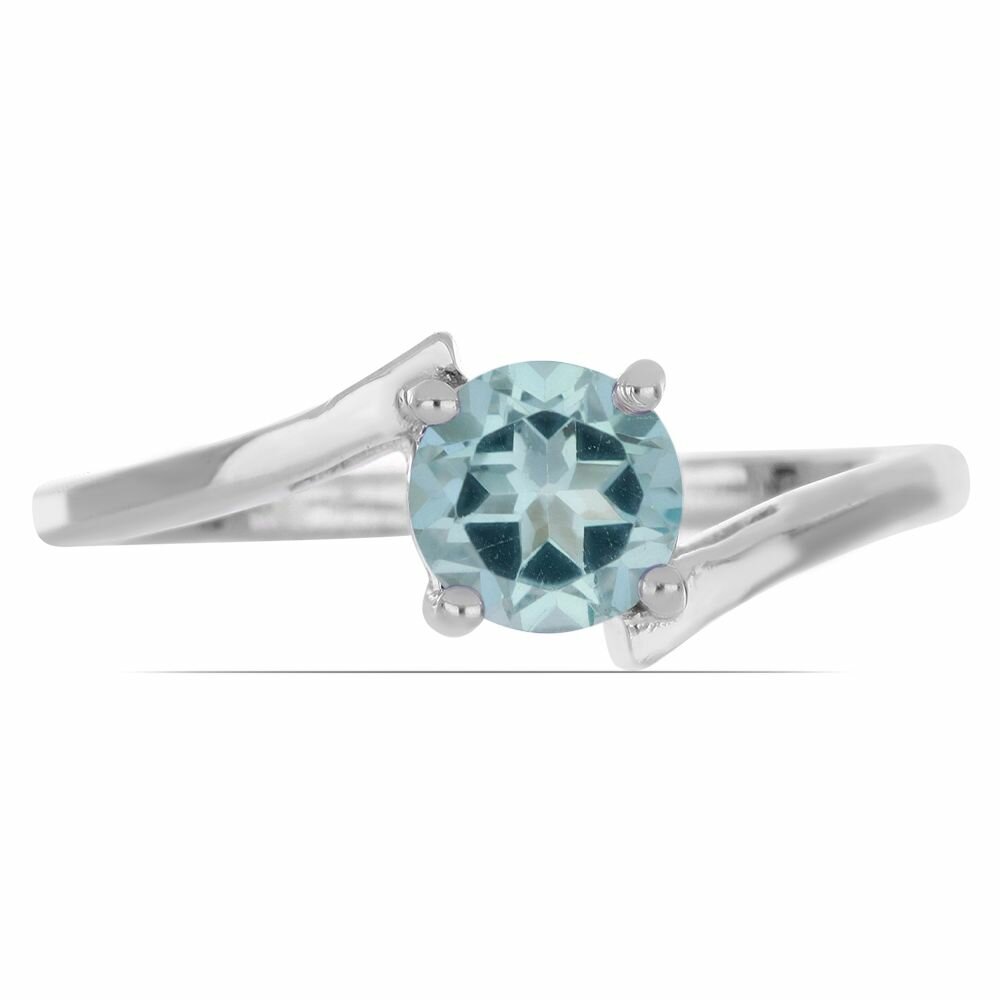 Кольцо, серебро, 925 проба, родирование, топаз