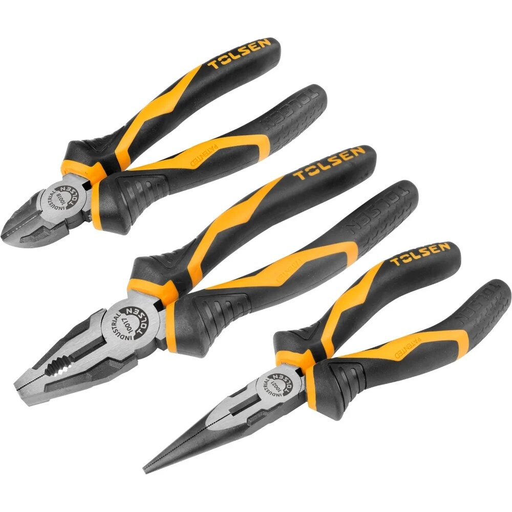 Набор пассатижей и бокорезы TOLSEN GRIPRO 3 предмета, для удержания и фиксации различных деталей и крепежа