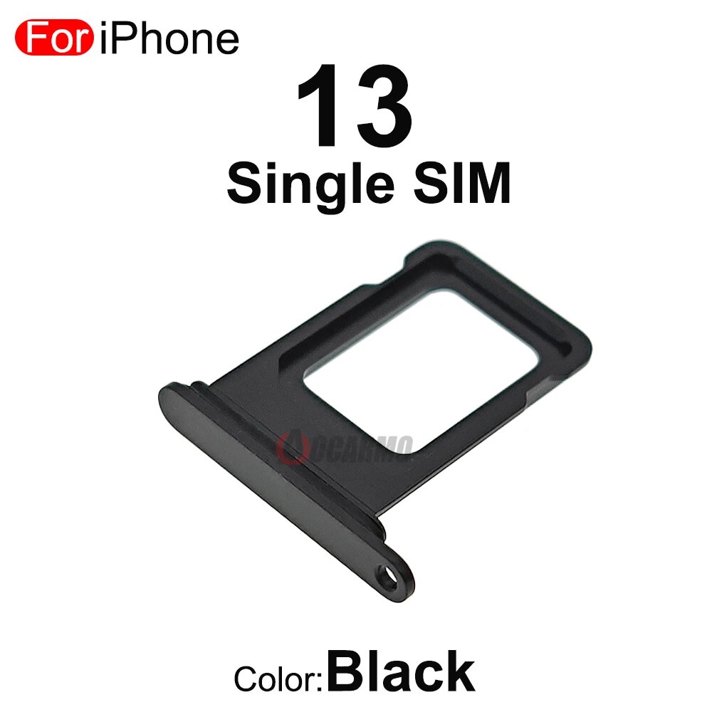 Для iPhone 13 с двумя Sim-картами с одной SIM-картой лоток Слот держатель запасные Single--Black