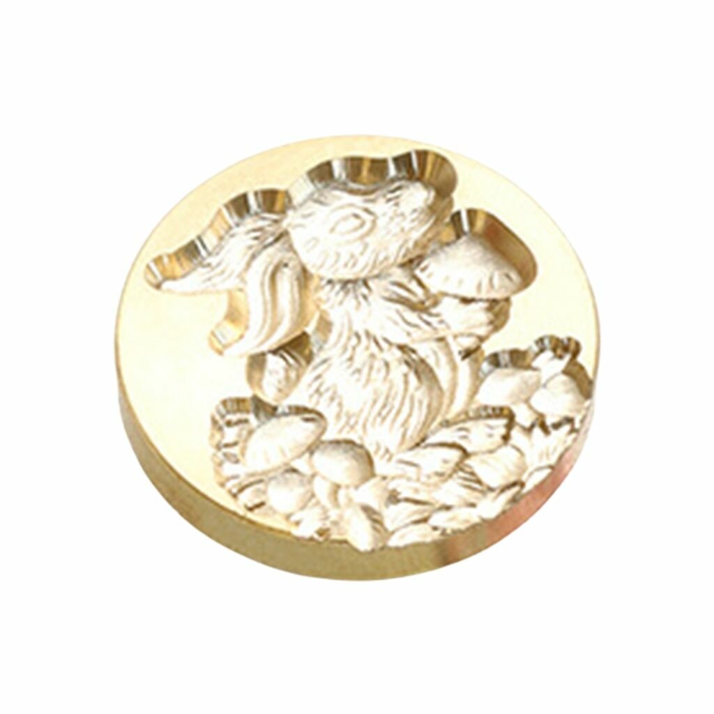 Рельефная восковая печать неправильной формы Грибной кролик