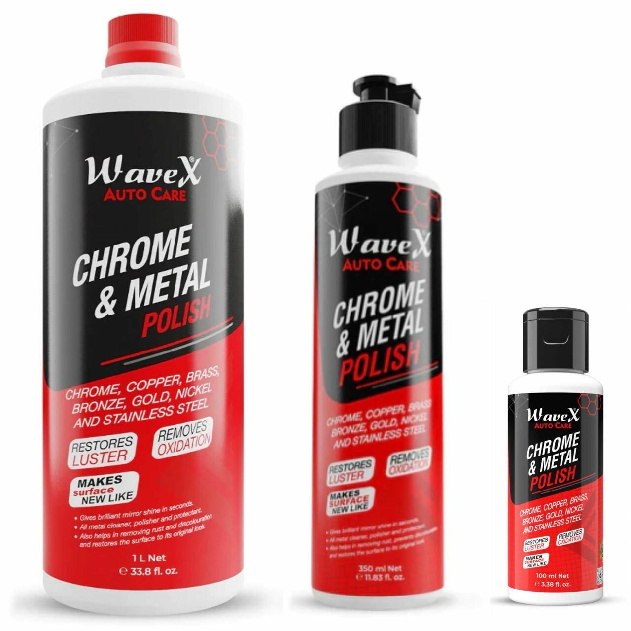 Wavex Полировальная паста для хрома и металлов Chrome & Metal Polish, 1 л. CPRR1K