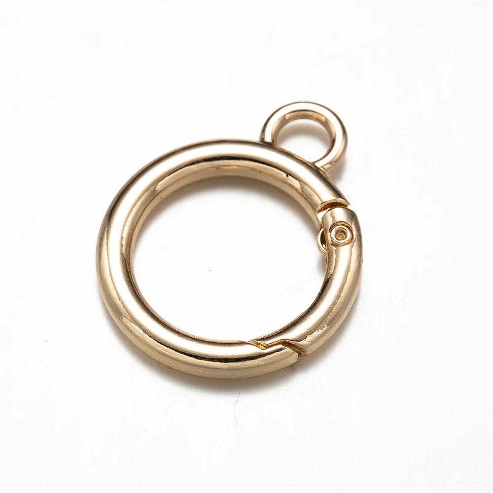 Пружинные крючки 16/19 мм, 5 шт, черные/серебристые/золотые, металл 16mm, Gold