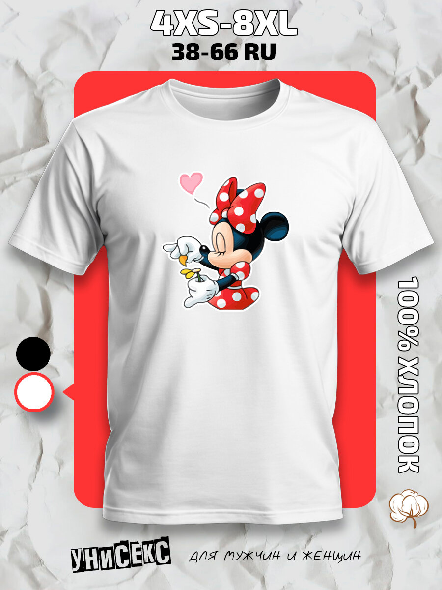 Футболка с принтом Микки Маус Минни Маус