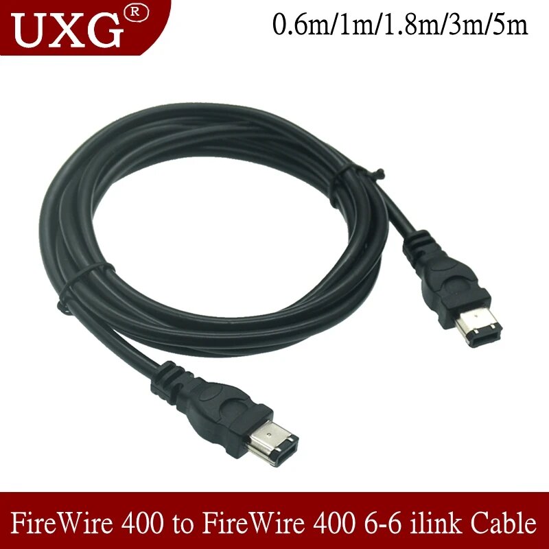UXG Кабель IEEE 1394 FireWire черный 0,6м/1м/1,8м/3м/5м 0,6 м