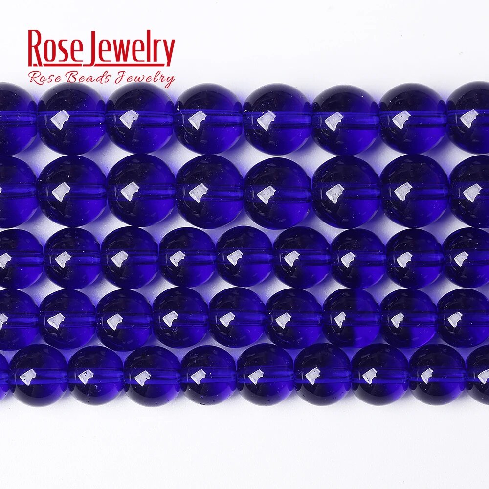 Хрустальные бусины Rose and Beads, красные, Фиолетовый, 6mm 60pcs beads, Lapis Blue Glass