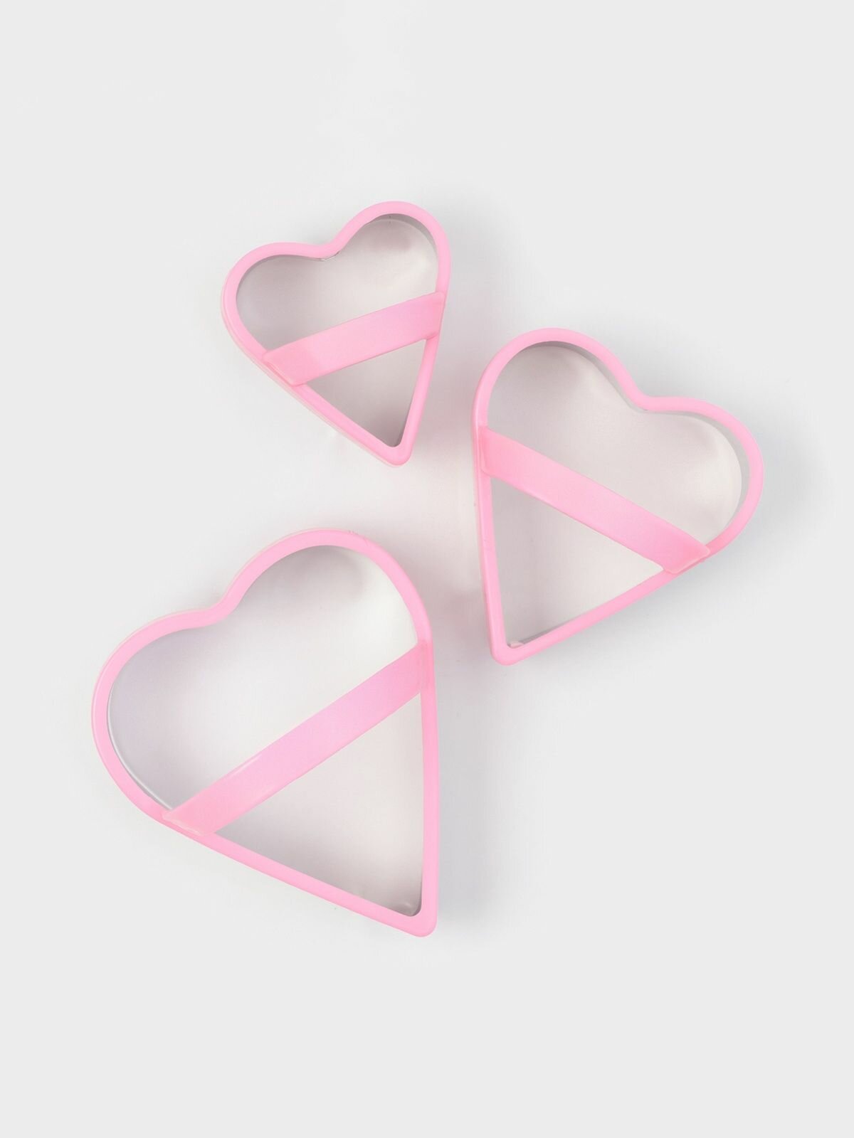 Набор форм для вырезания печенья "Сердце" 3 шт.