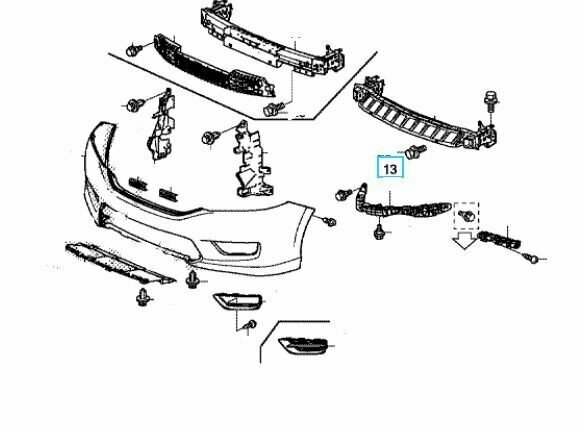 Балка, прав. часть передн. бампера; верхн. (Оригинал)