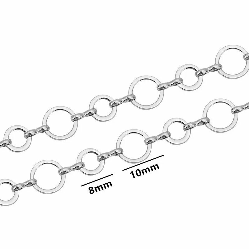 1-метровая большая цепочка из нержавеющей стали для ручной работы, толстая большая цепочка, изготовление ювелирных изделий своими руками, браслет, ожерелье, ювелирная цепочка