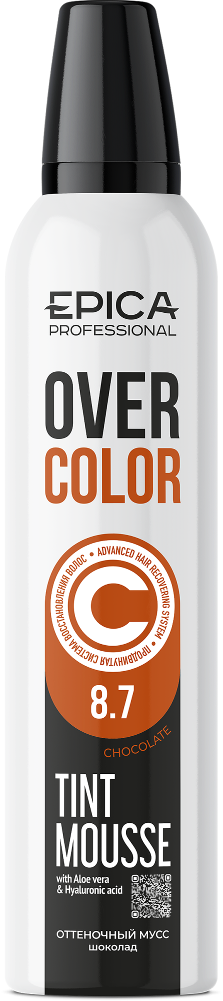 EPICA Professional Оттеночный мусс для волос Шоколад 8/7 OVERCOLOR 250мл