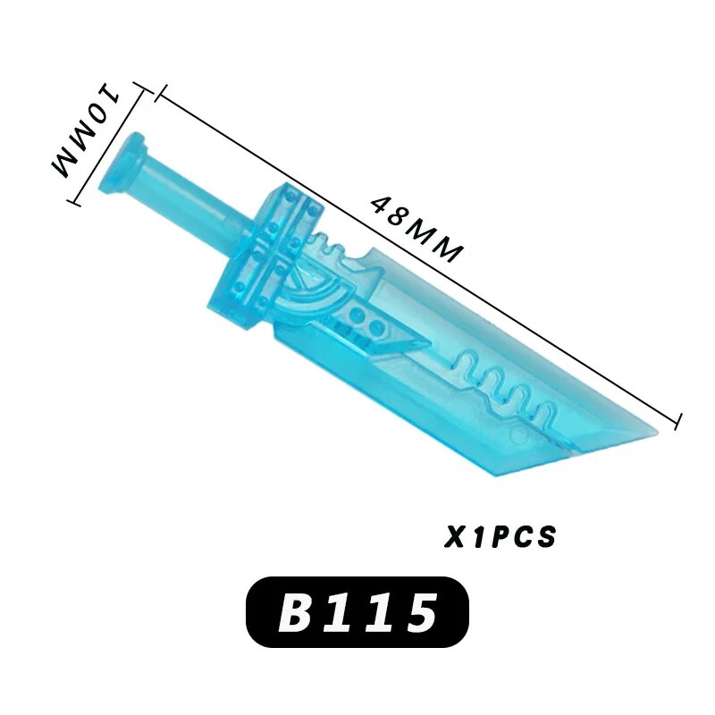 Конструктор оружия B115, голубой, 48 мм