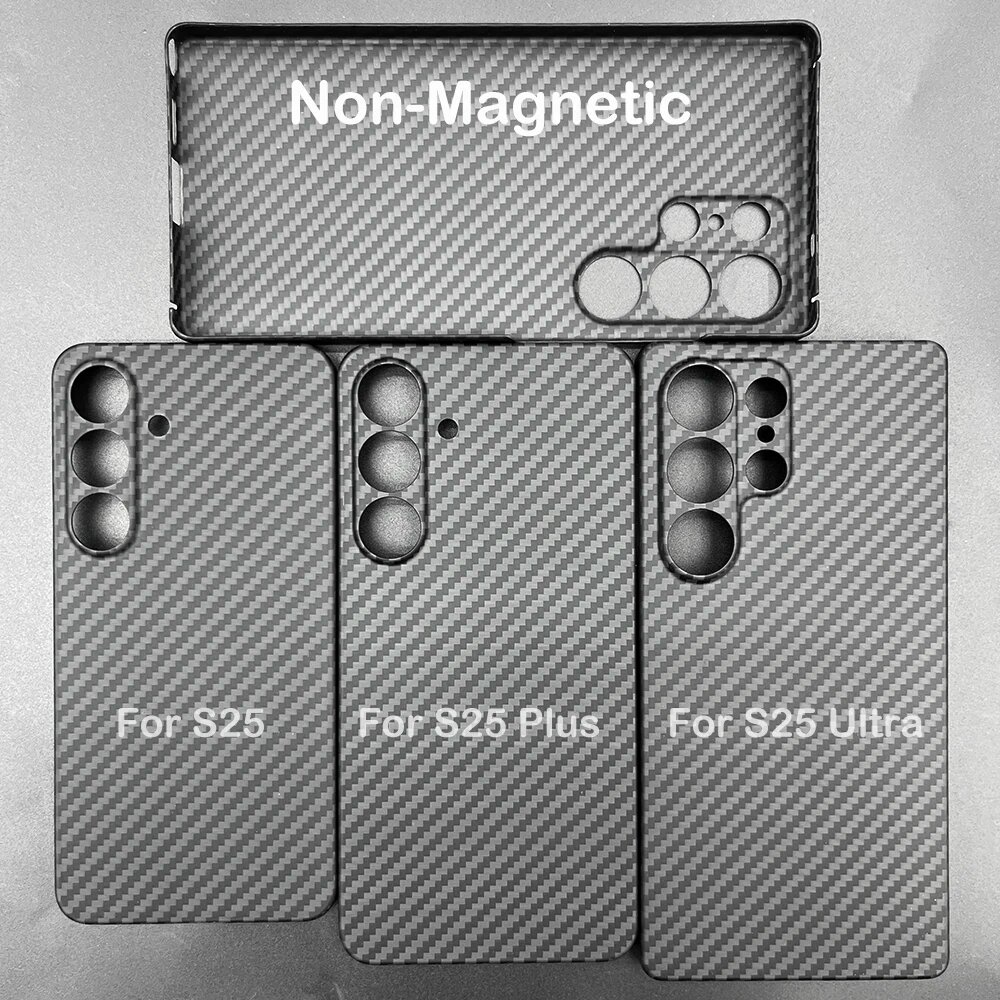 Чехол Galaxy S25 Ultra, арамид, карбон, Non-Magnetic
