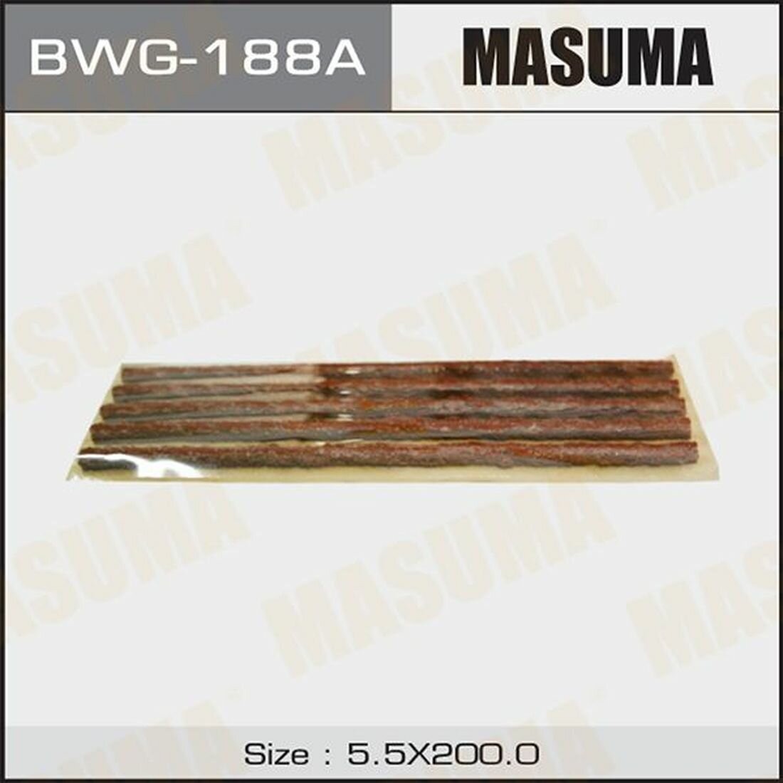 Жгут красный для ремонта бескамерных шин, 5.5x200mm 5шт. Masuma BWG-188A