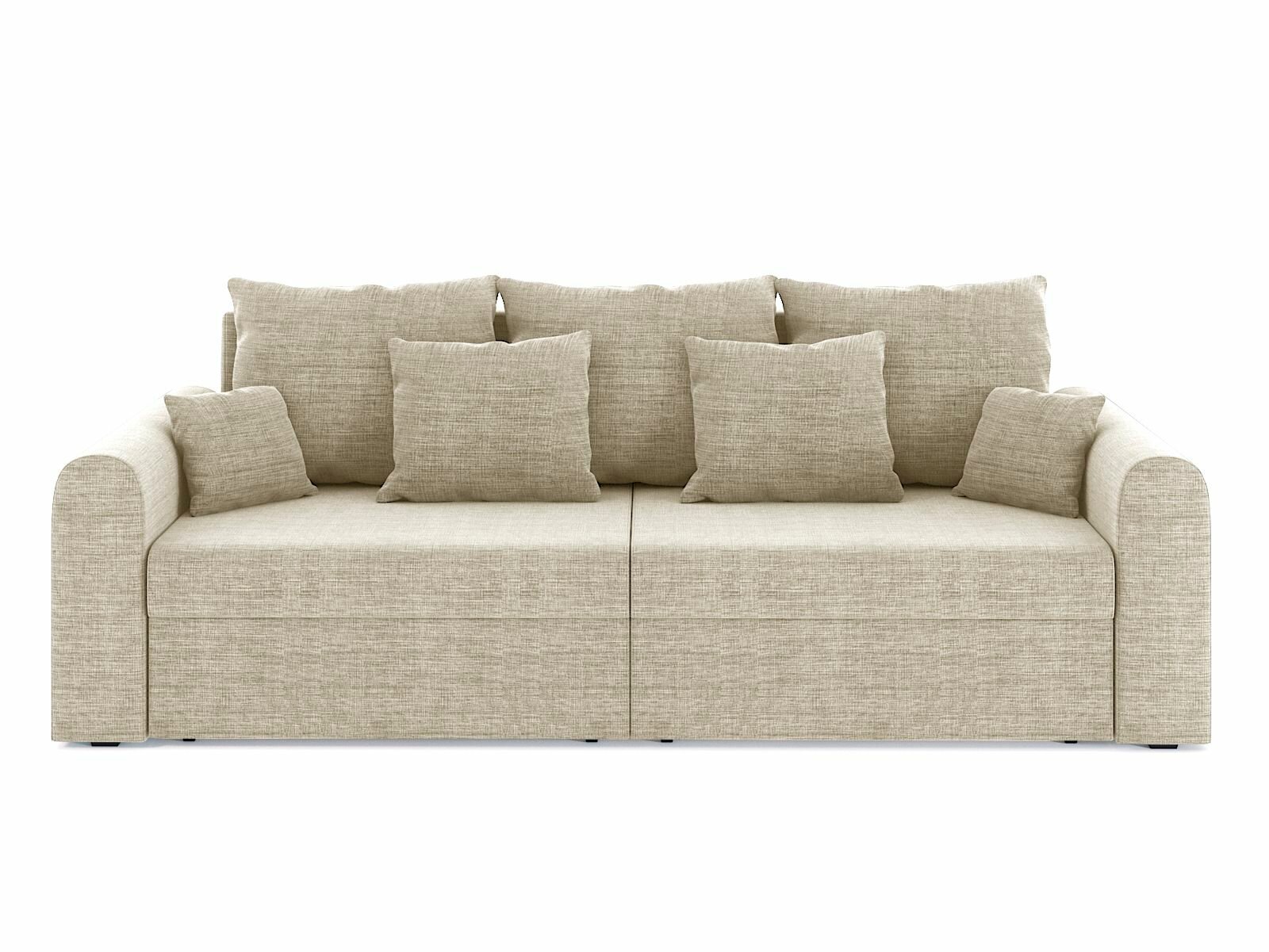 Диван-кровать Мэдисон еврокнижка-трансформер, рогожка Дрим Беж, ящик для белья