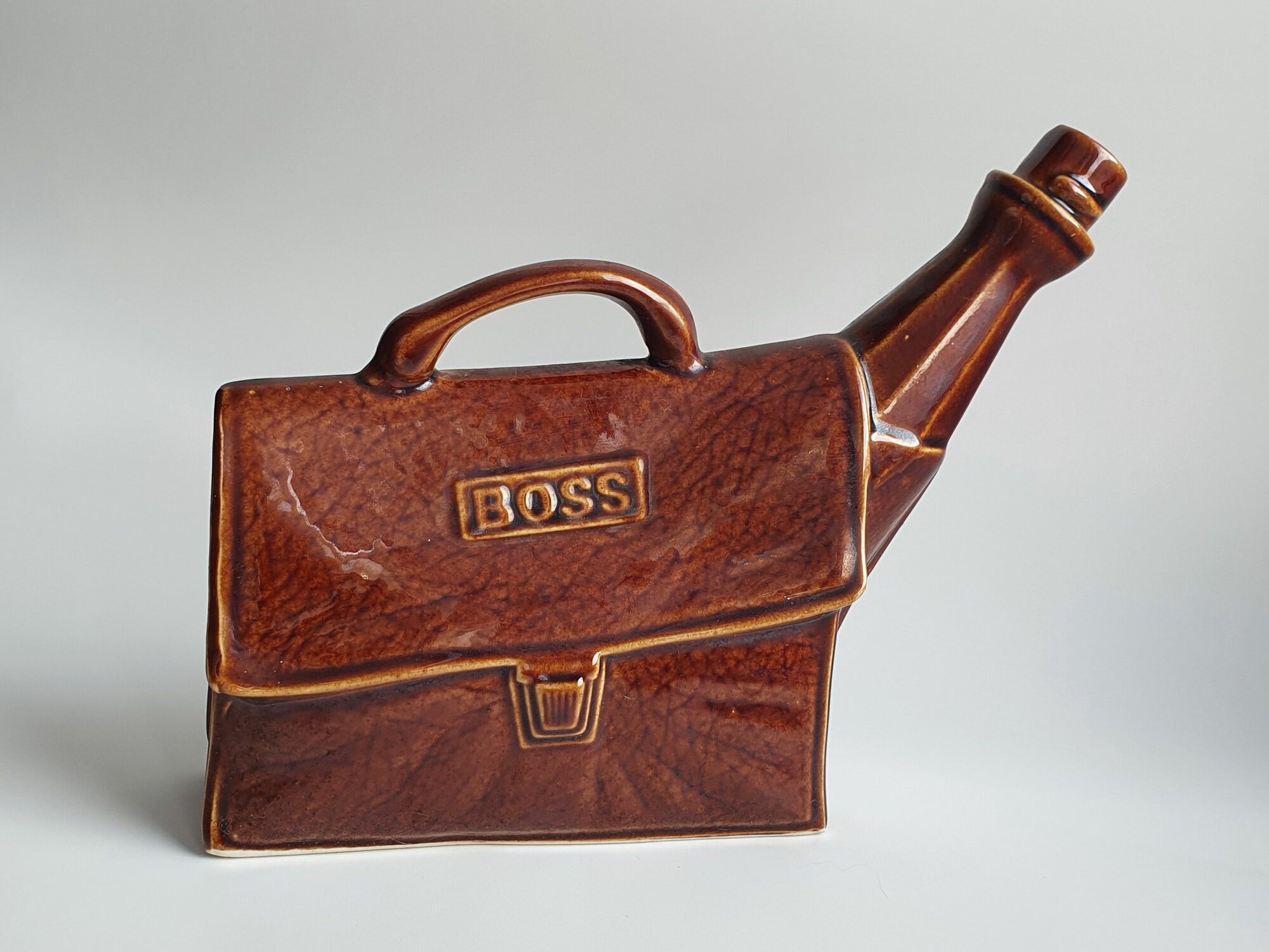 Винтажный графин-штоф "Портфель" керамика СССР