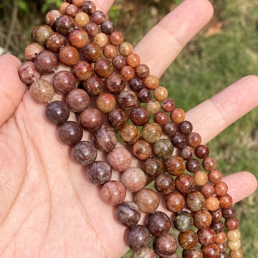 Коричневые бусины из африканского халцедона IYKWIM 6/8/10 мм 6mm About 58pcs, Brown