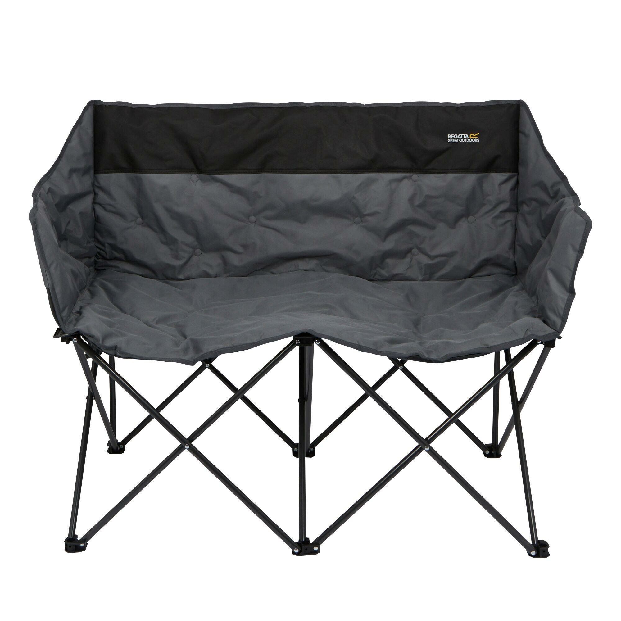 Decathlon Туристический диван-кресло Navas Double Chair Regatta, с стальной рамой, с сумкой, черный