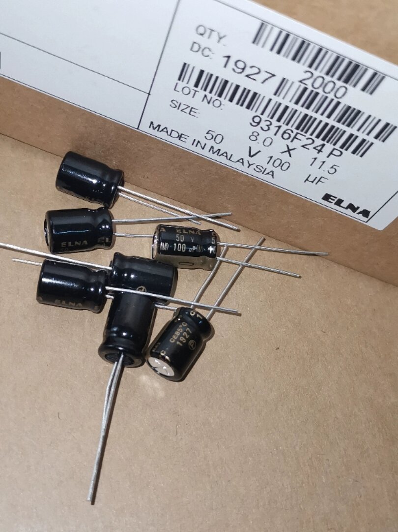 ELNA RA3 серия 50V100UF 8X11.5 100UF50V алюминиевые электролитические конденсаторы для аудио 10шт цена