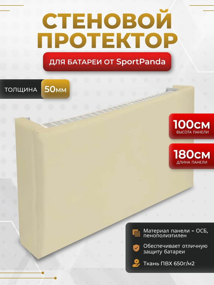 Стеновой протектор SportPanda для батареи, 100х180 см, 50 мм