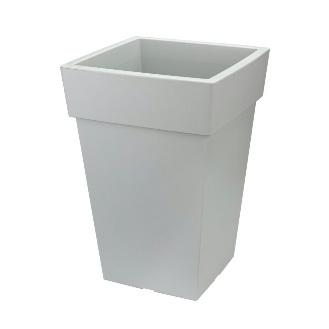 Кашпо «тубус» под бетон, 20х20 см, 4.5 л, французский серый, внутренняя вставка