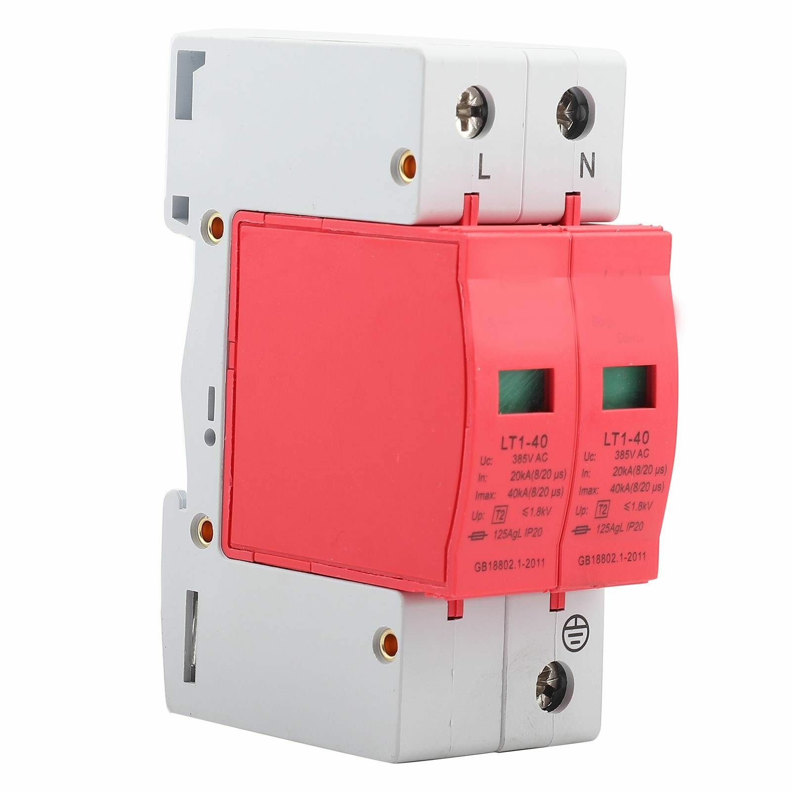 Устройство защиты телефона от перенапряжения, разрядник 2P, 40 кА