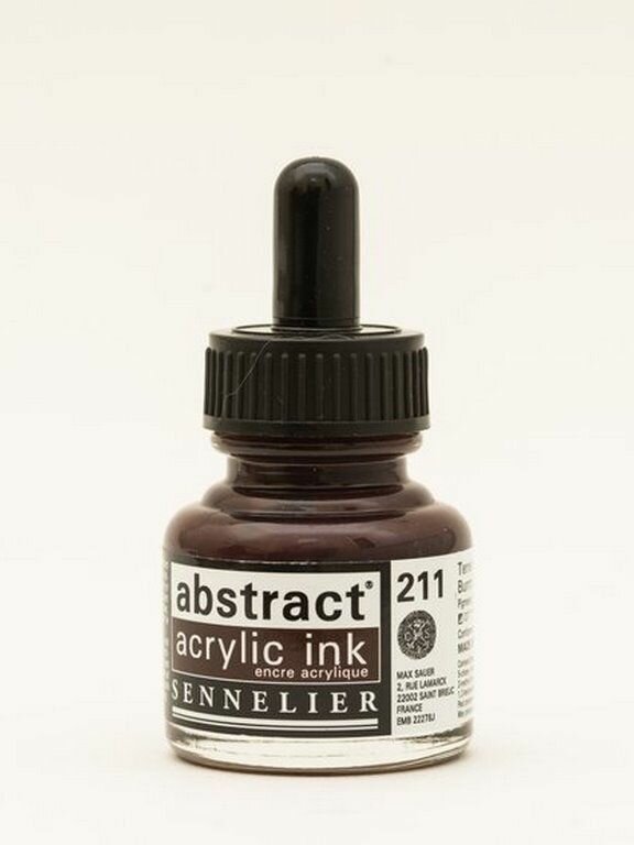 Sennelier Акриловые чернила "Abstract", 30 мл, сиена жженая