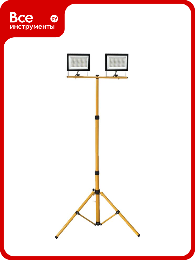 Прожектор FL-LED Light-PAD STAND 2x50W Grey 4200К 10000Лм 2x50Вт AC220-240В 75-167x60x60см 2900г-2x На стойке