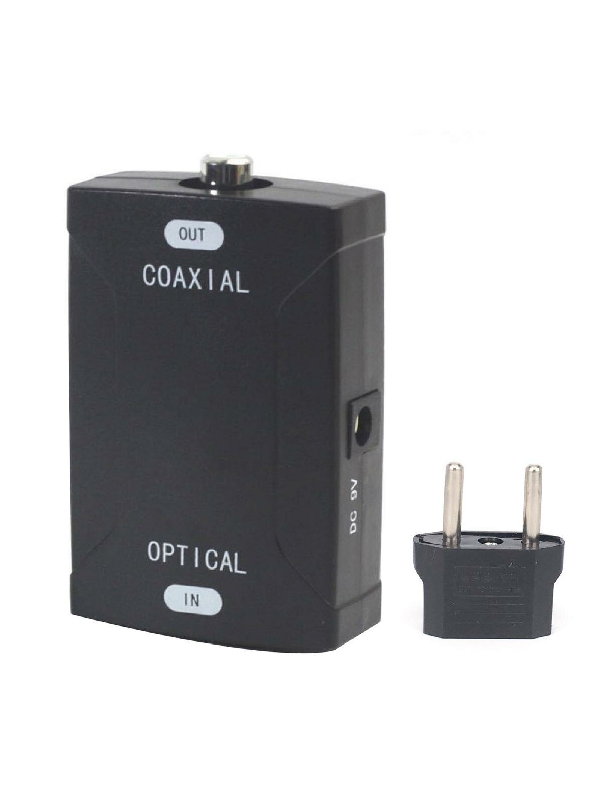 Coaxial to Optical Digital Audio Converter 24bit/96K High Definition Sampling with Digital Audio Coax Cable