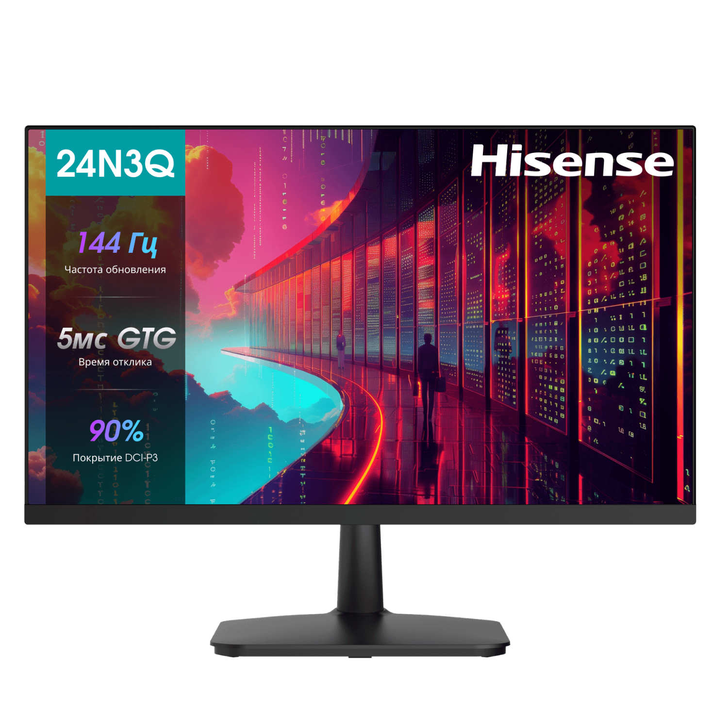Монитор 23.8" Hisense 24N3Q (IPS,5 мс,144Гц,1920x1080,16:9,250кд/м,1000:1,178°/178°, VGA, HDMI)