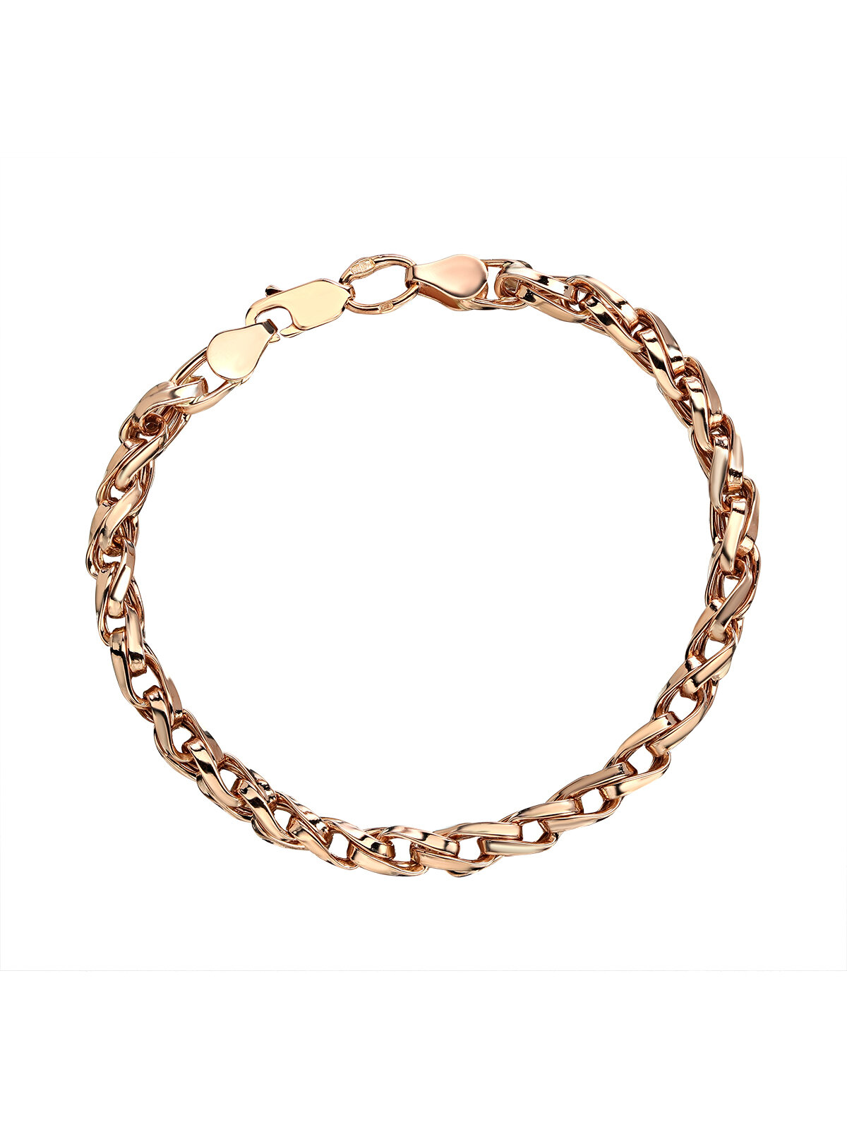 Браслет-цепочка, красное золото, 585 проба