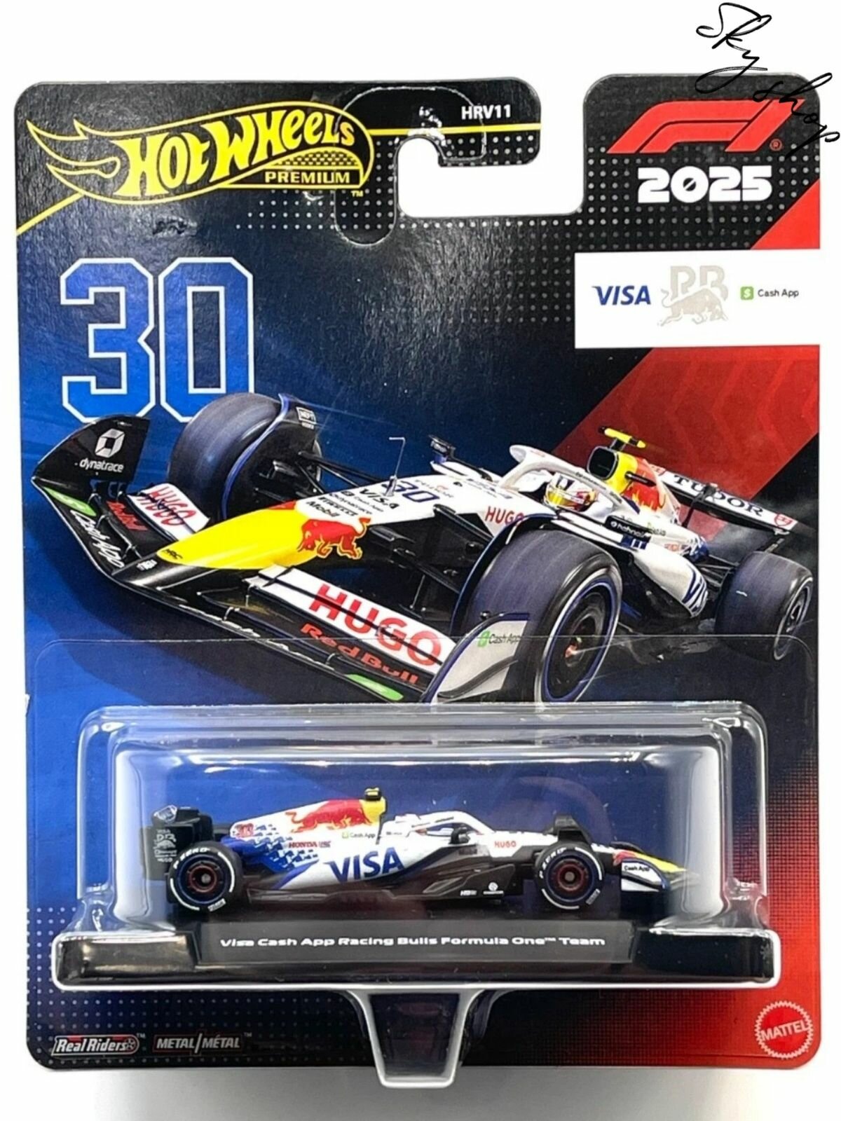 Hot Wheels Premium 1/64 машинка формула 1 Visa Cash App RB Formula One Team VCARB 01 Car #30, модельки машин металлические
