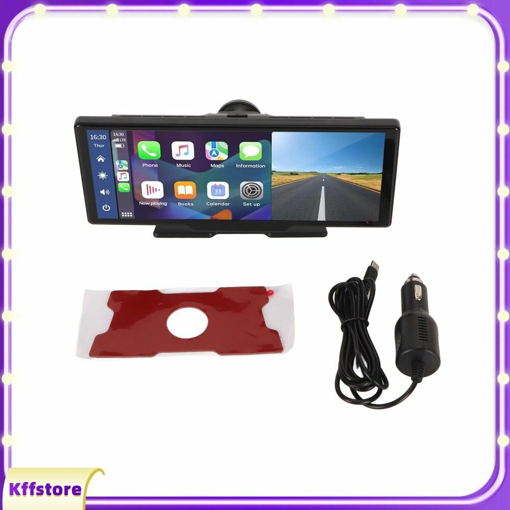 9.3" автомобильное стерео, беспроводной CarPlay/Android Auto, сенсорный экран, видеорегистратор, навигация, 64 ГБ