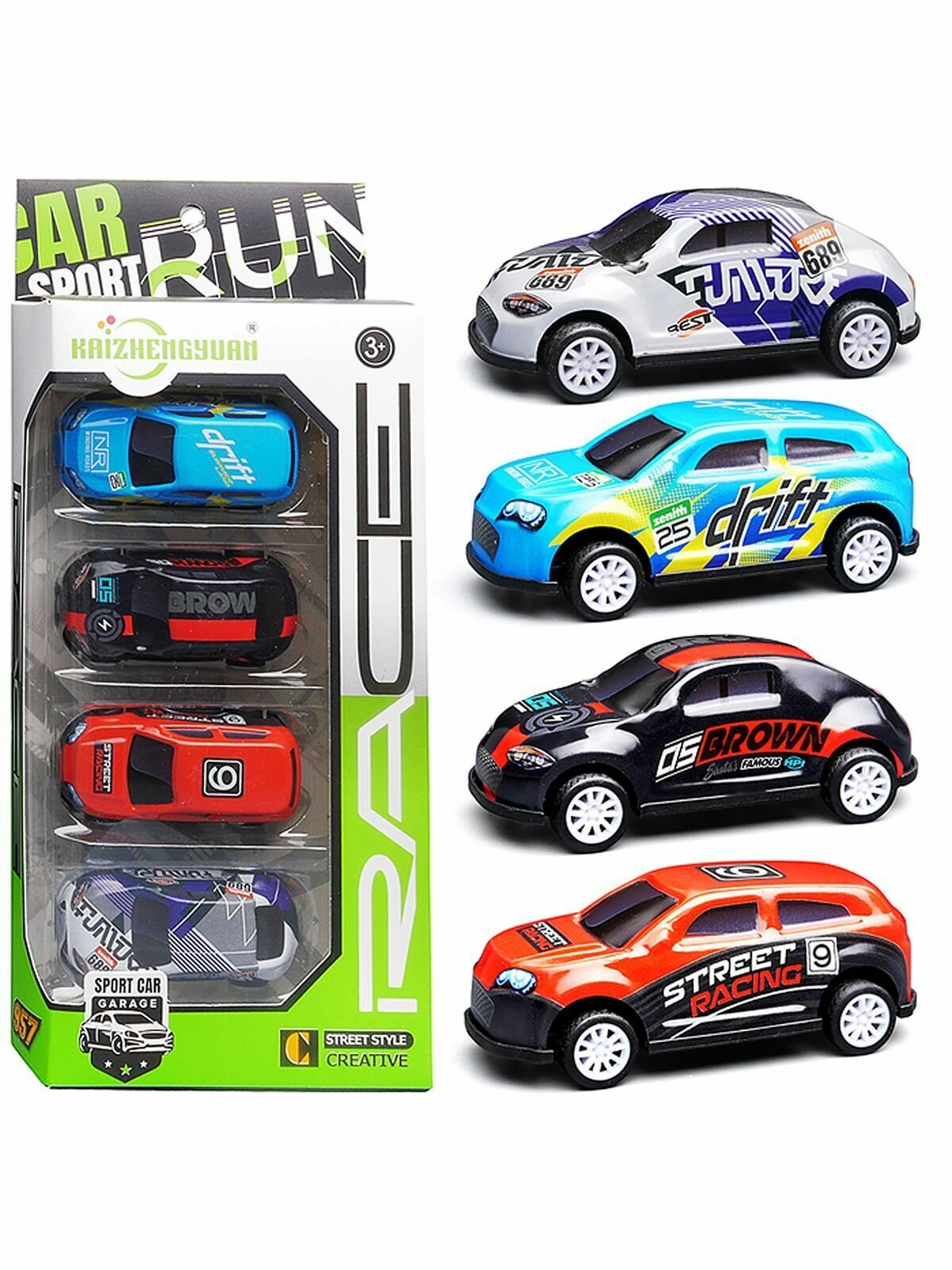 Игровой набор машин "Бумеранг сити" 4шт