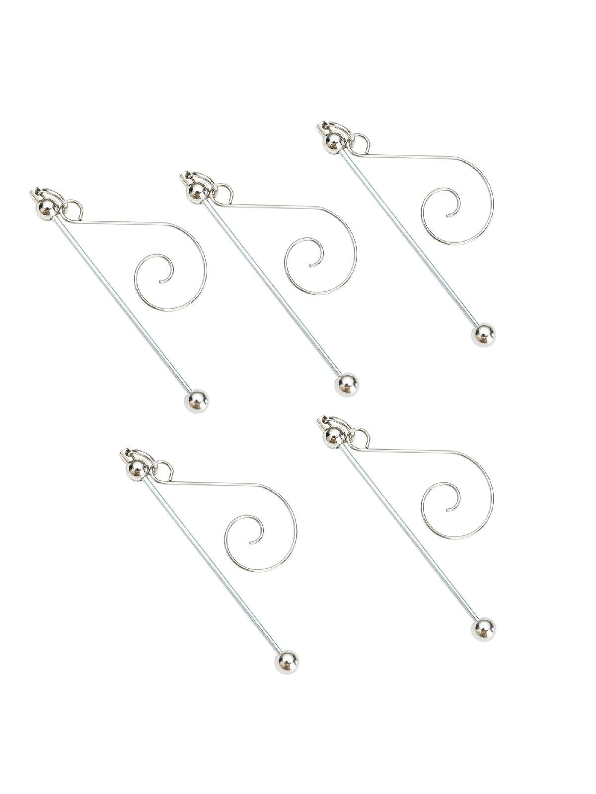 5 шт. серебряных заготовок, украшенных бисером, гобеленов для поделок и рождественской елки