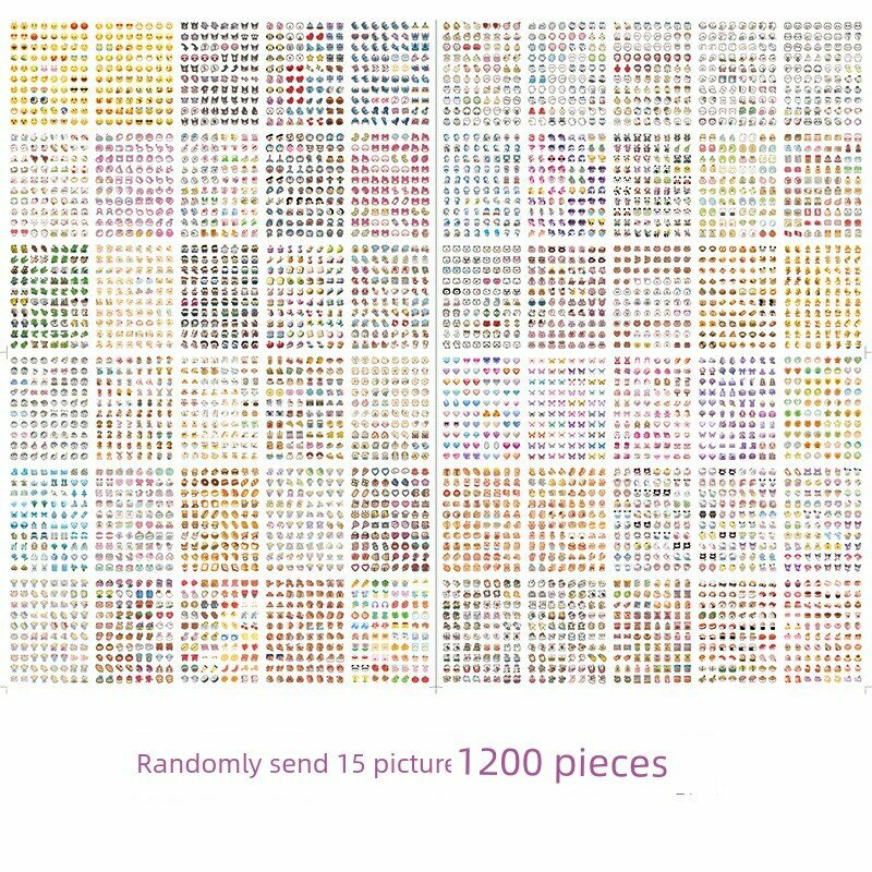 Мини-альбом с 1200 прозрачными наклейками для девочек, 15 уникальных страниц, подарочный набор с пинцетом