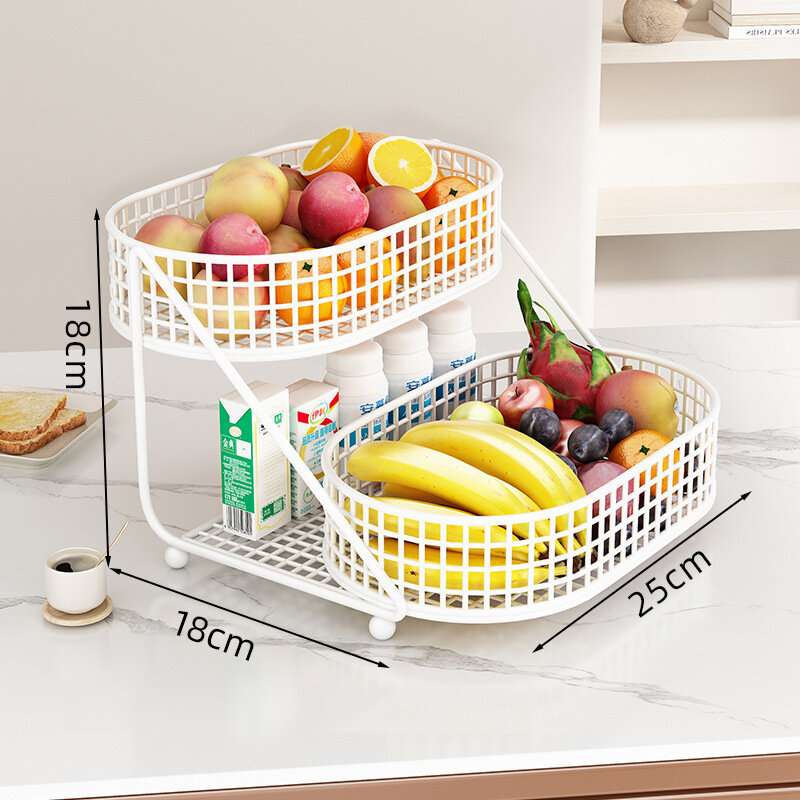 Фруктовая тарелка для гостиной, чайный столик, домашняя фруктовая тарелка, многоярусная стойка для хранения фруктов, тарелка для закусок, изысканная высококачественная корзина для хранения